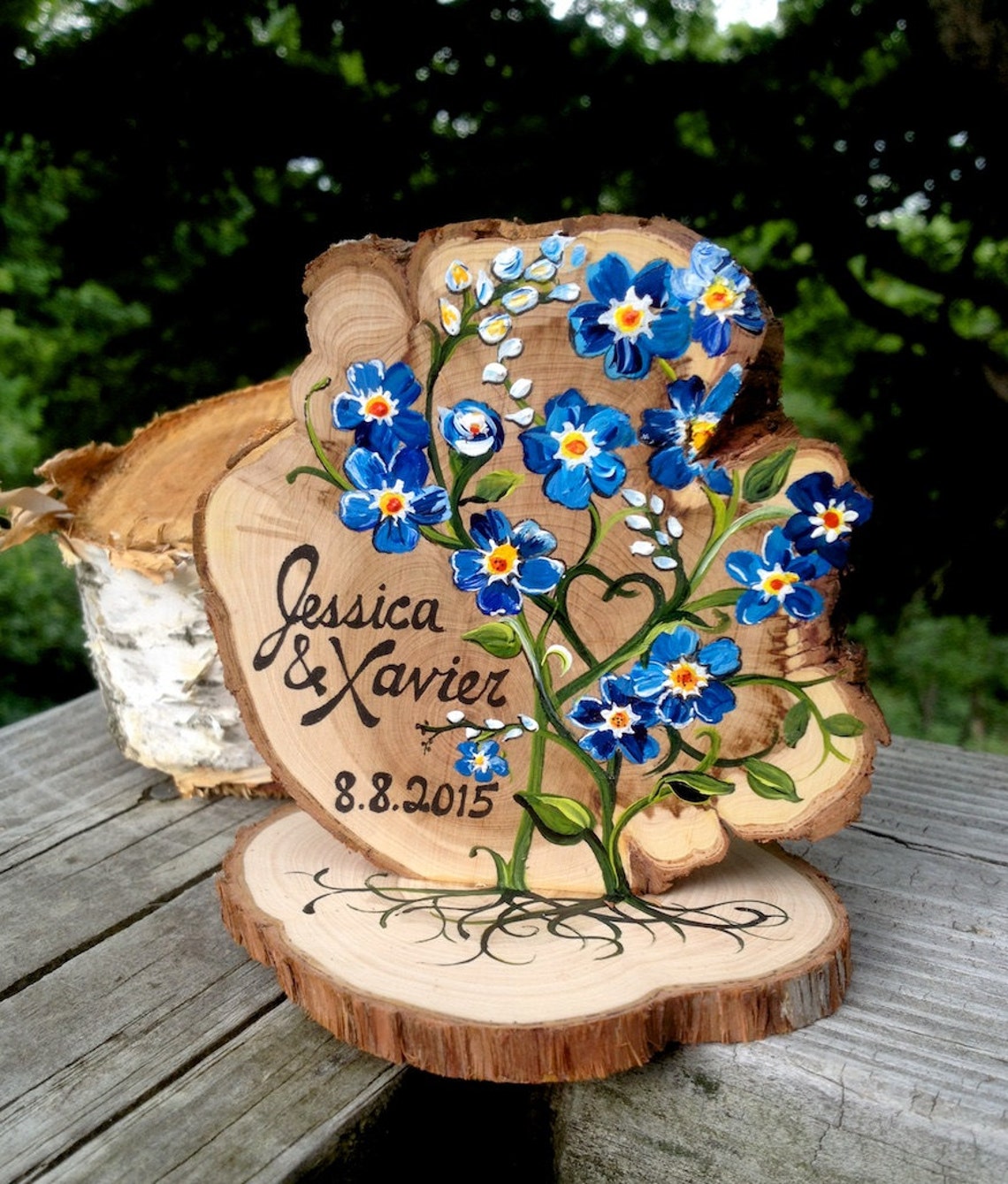 Custom Floral Design Wedding Cake Topper to Coordinate With - Etsy