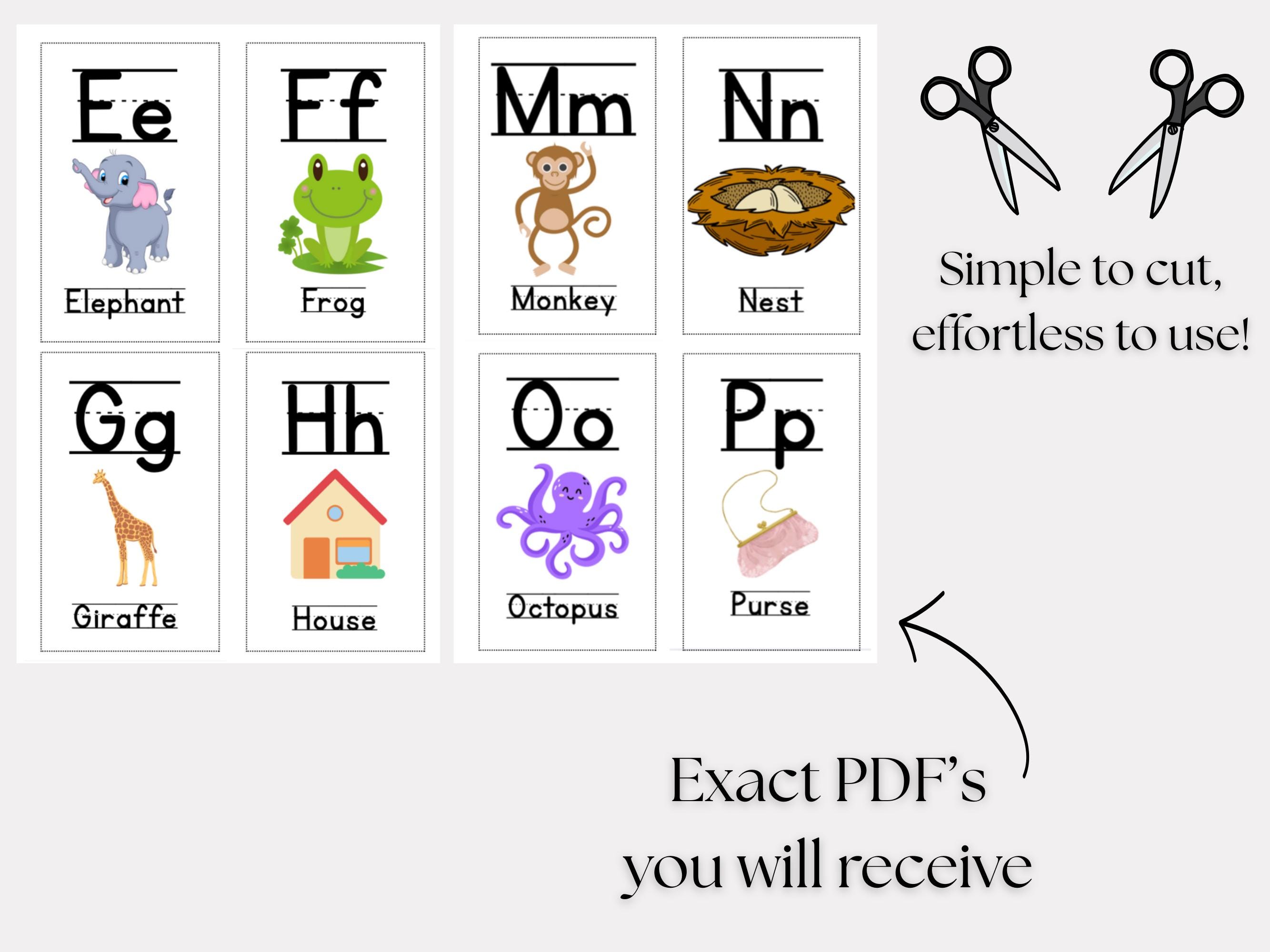 Alphabet Flashcards A-Z | Colorful ABC Learning Cards for Kids ...