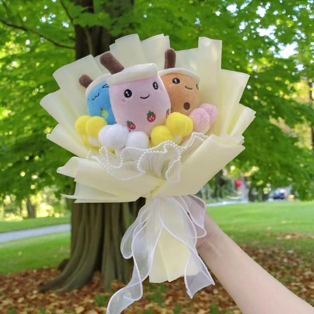 Plush Flower Bouquet, Trendy Plush Flower Bouquet, Children Birthday ...