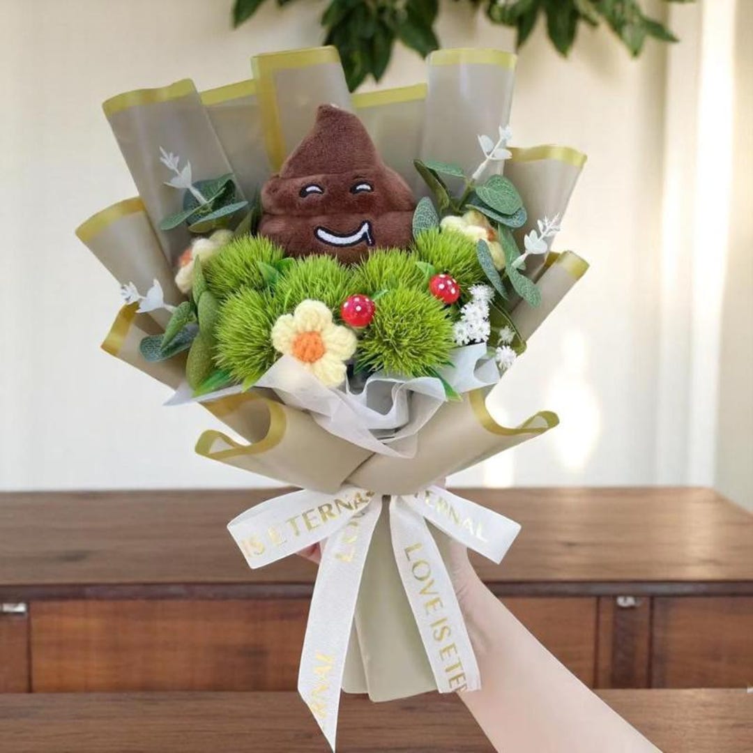 Prank Poop Plush Flower Bouquet, Funny Graduation Gift, Joke Gift ...