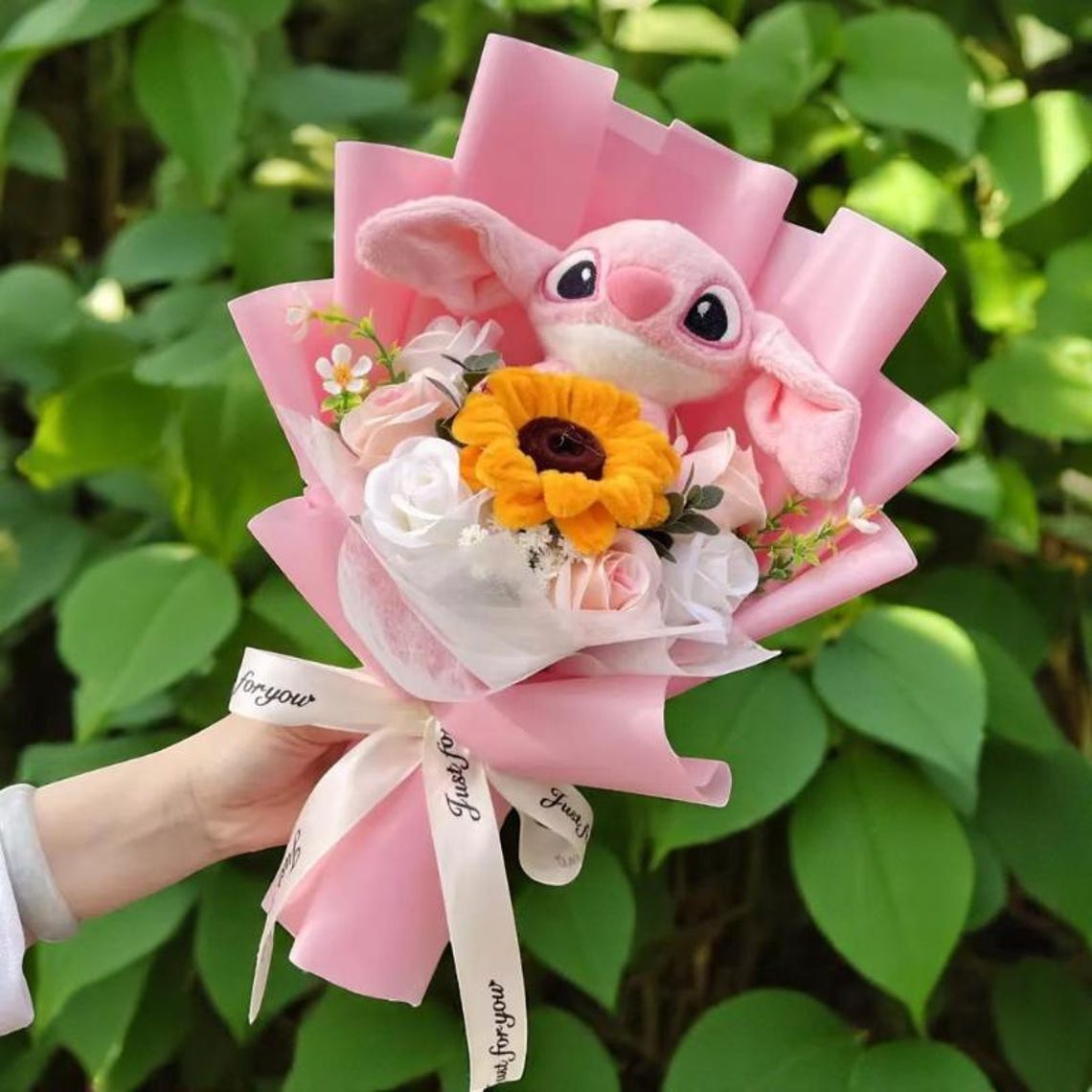 Graduation Plush Flower Bouquet, Anime Style, Kawaii Plushies, Trendy ...