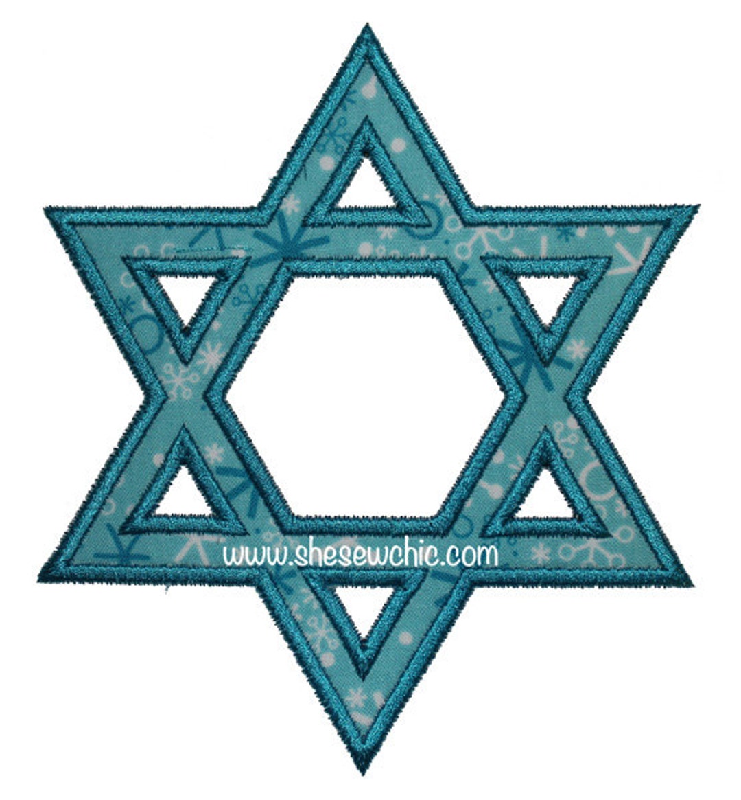 Star of David Applique - Machine Embroidery Design File (068) - Etsy