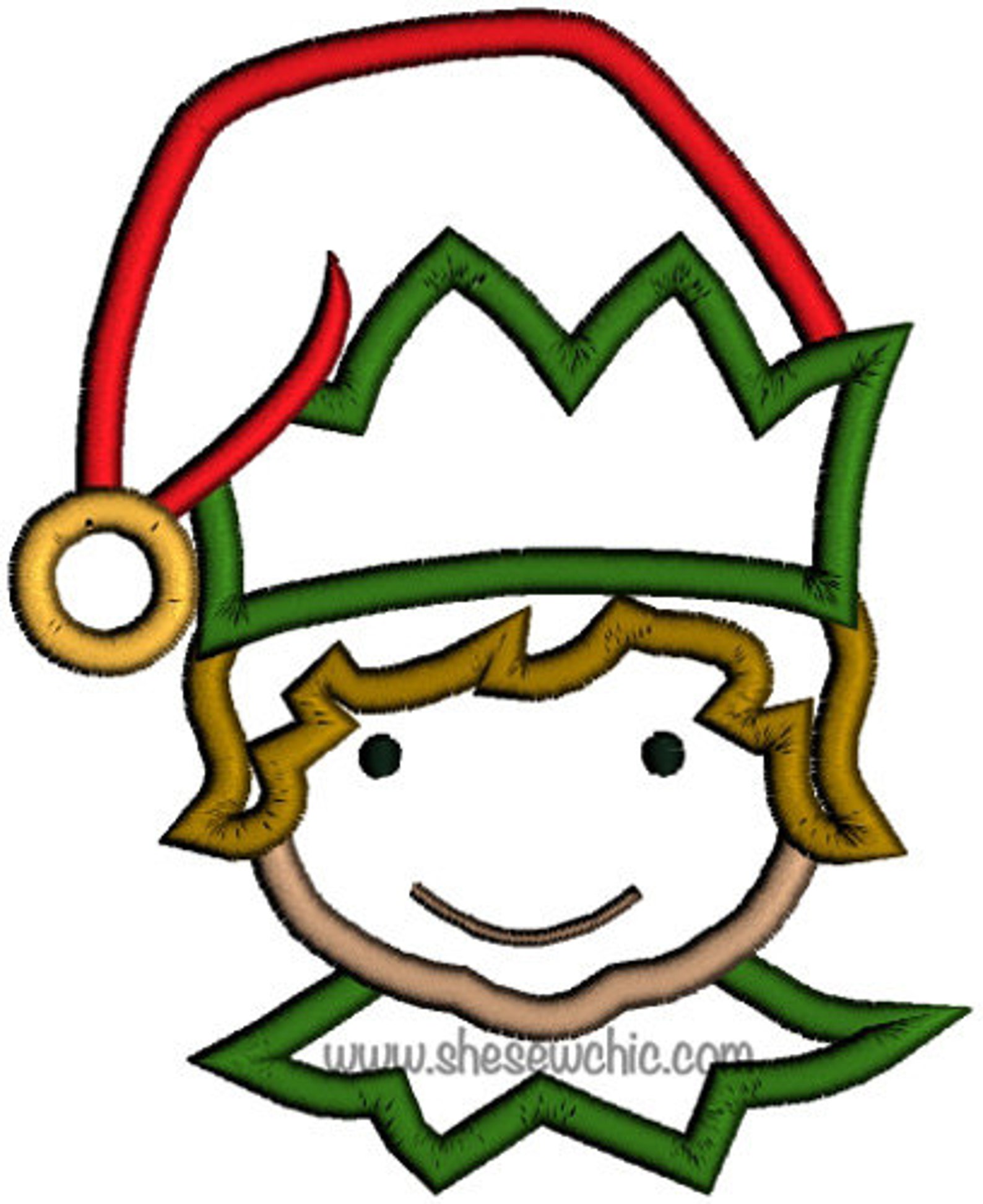 Elf Applique - Machine Embroidery Design File (064) - Etsy