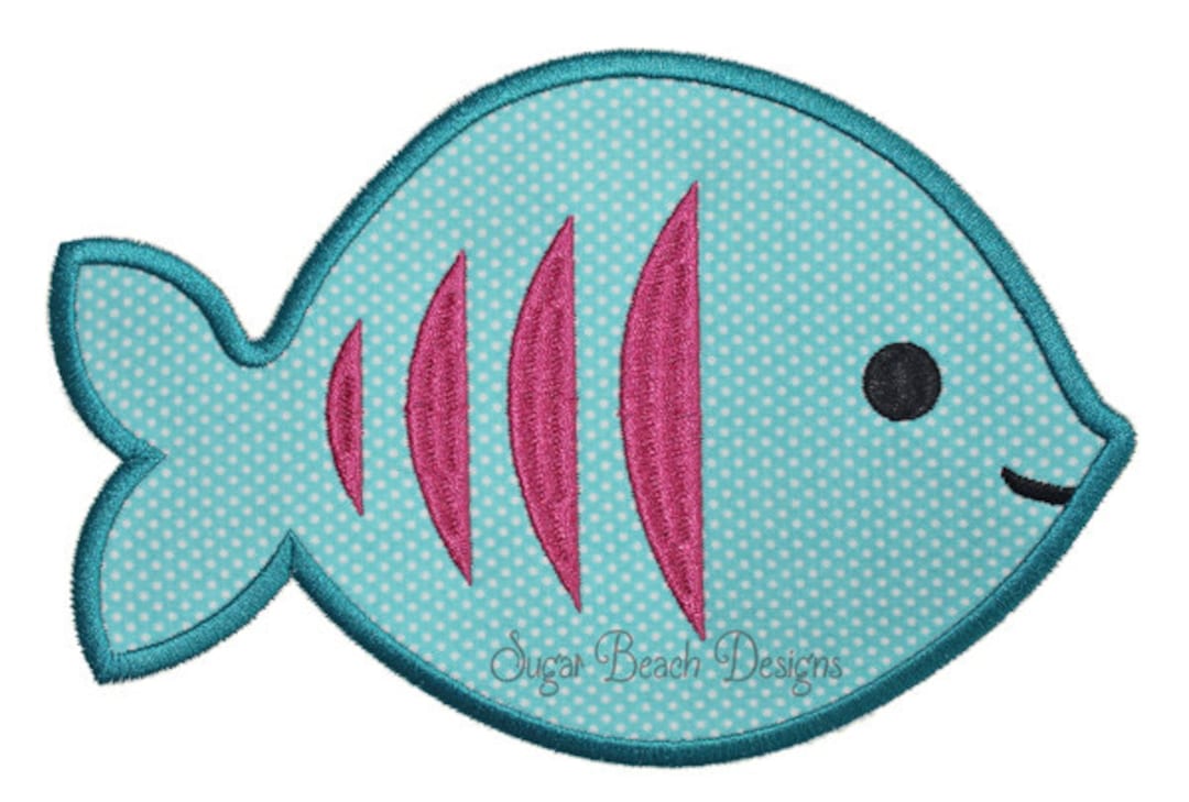 Fish - Machine Applique Embroidery Design - 4 Sizes (00614) - Etsy