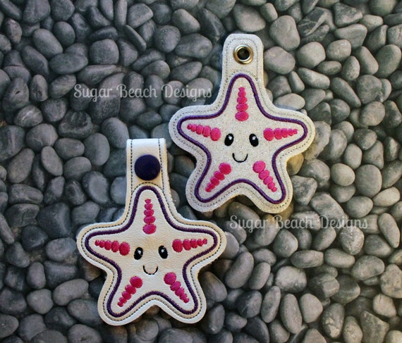 ITH Starfish Key Fob Design Machine Embroidery Bonus SVG Cut - Etsy