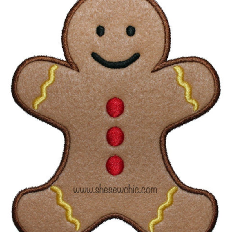 Gingerbread Applique - Etsy