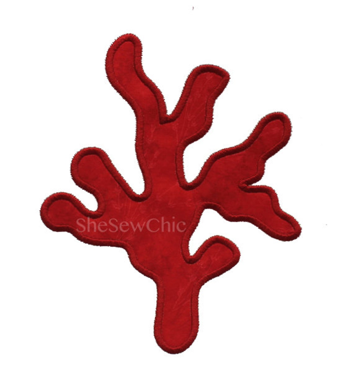 Coral - Machine Applique Embroidery Design - 3 Sizes (076) - Etsy