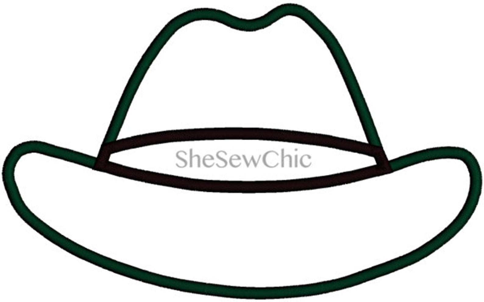 Cowboy Hat Digital Applique Embroidery Design (029) - Etsy