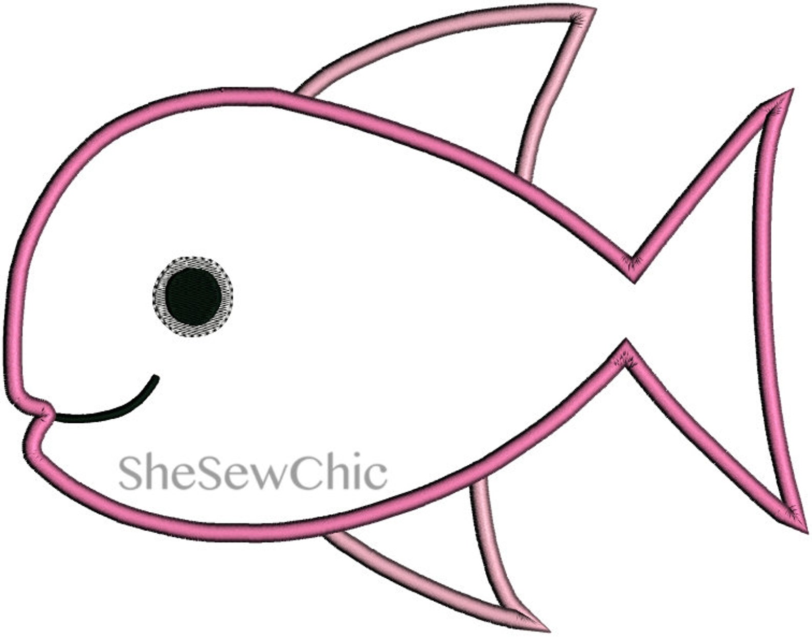 Snapper Fish Machine Applique Embroidery Design 3 Sizes | Etsy