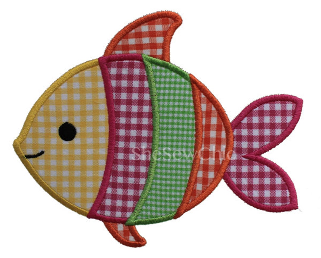 Fish - Machine Applique Embroidery Design - 3 Sizes (075) - Etsy