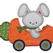 Bunny Riding in a Carrot Car - Perfect for Easter and Spring - Digital ...