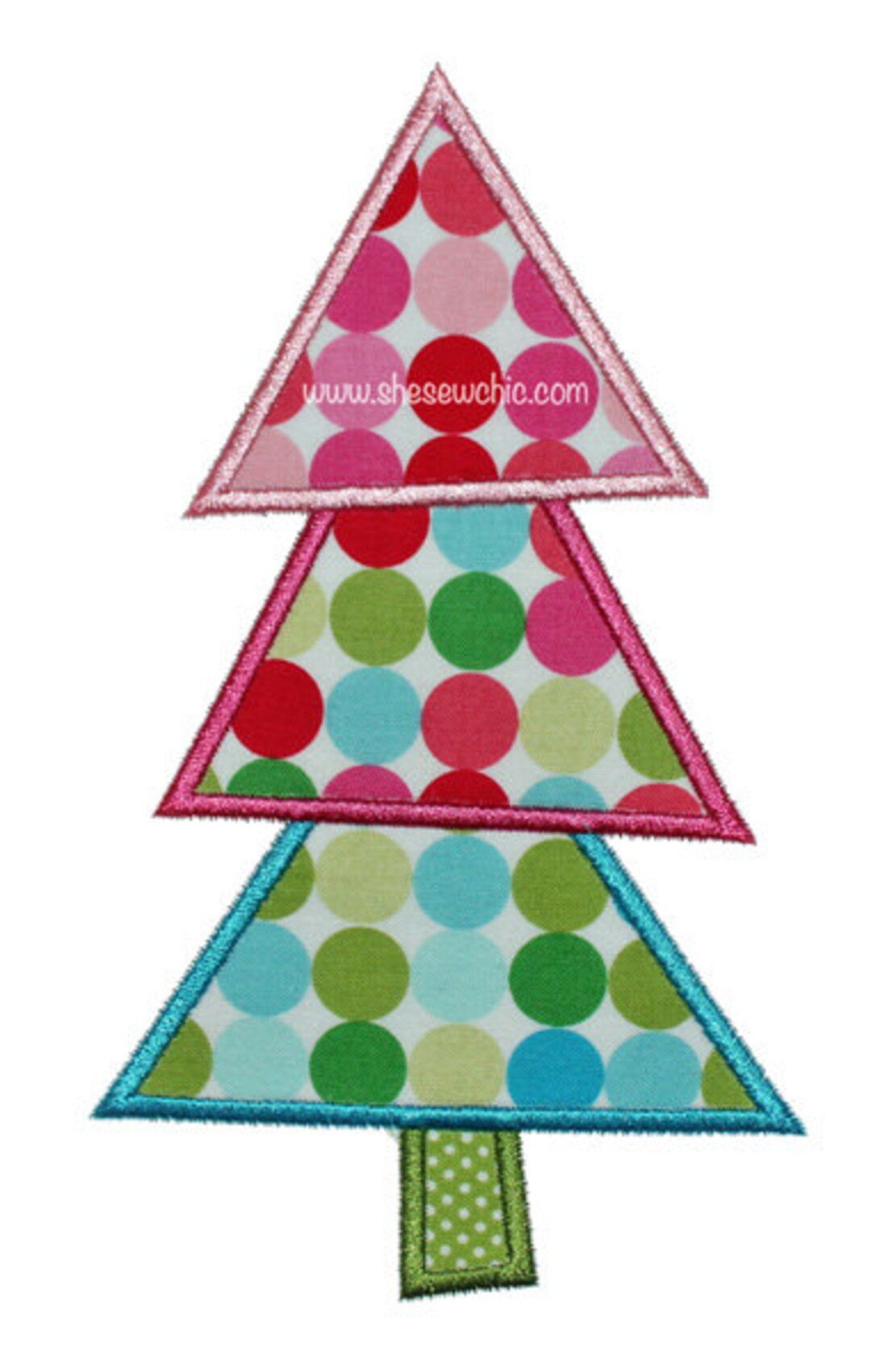 Christmas Tree Applique - Machine Embroidery Design File (063) - Etsy