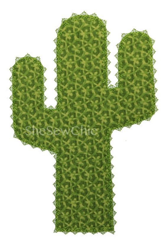 Cactus Digital Applique Embroidery Design 027 | Etsy