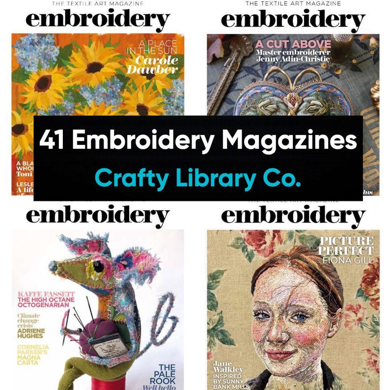 41 Embroidery Magazine Issues | Bundle of Textile Art Embroidery ...