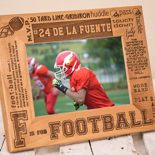 Personalized Football Picture Frame Sports Gift for Football | Etsy