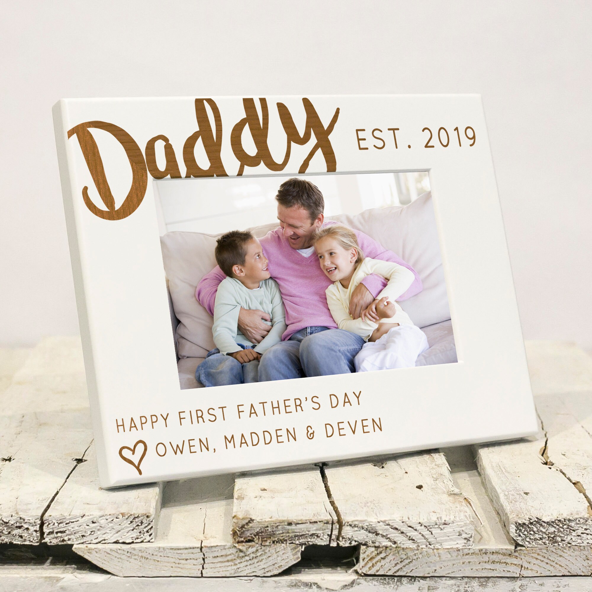 Personalized Fathers Day Picture Frame Unique Daughter Son to | Etsy