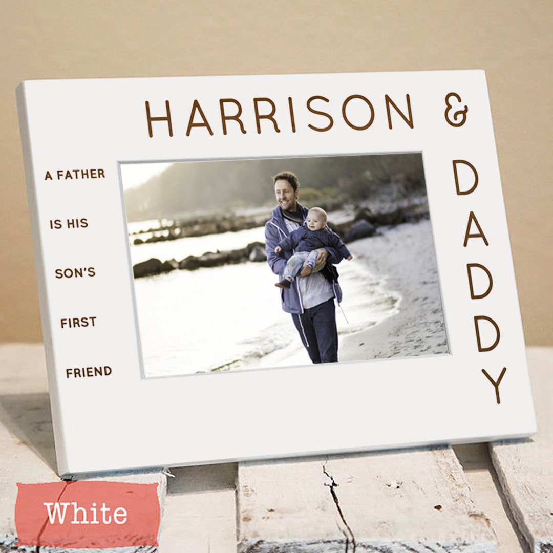 Custom Daddy and Son Picture Frame for Christmas Present, Includes Boys ...