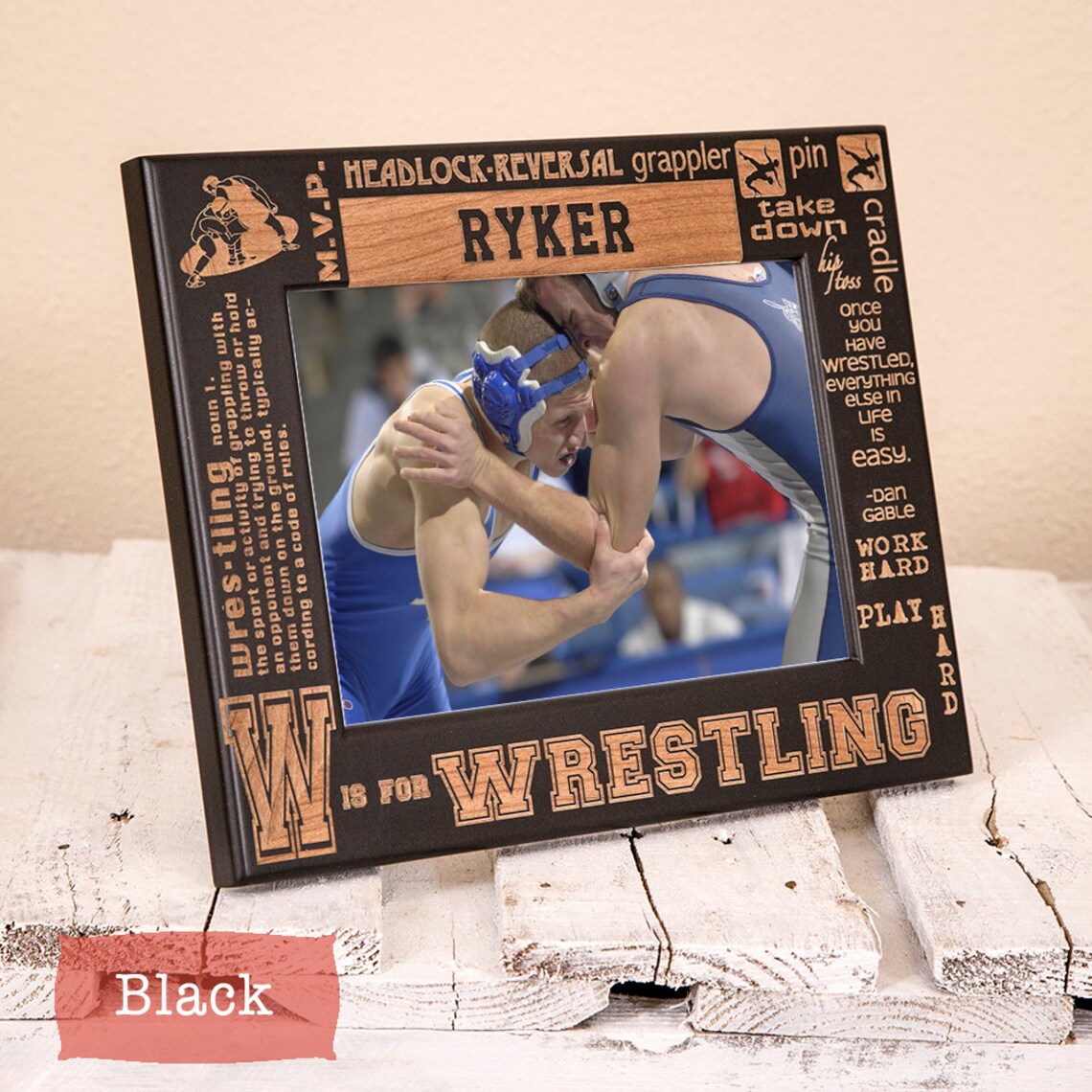 Personalized Wrestling Picture Frame Sports Gift for | Etsy