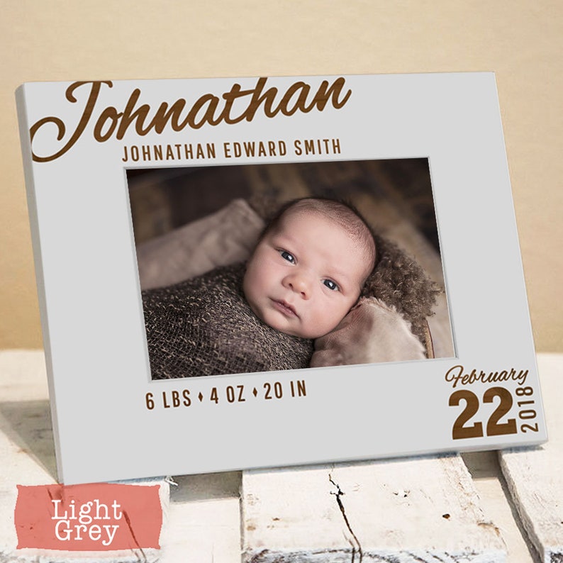 Personalized Baby Picture Frame Birth Announcement Frame - Etsy