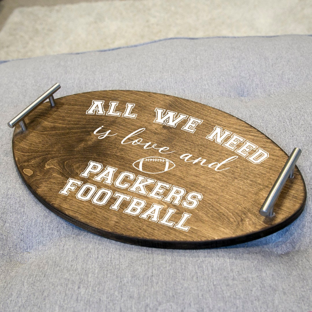 Rustic Football Serving Tray | Football Serving Tray With Handles ...