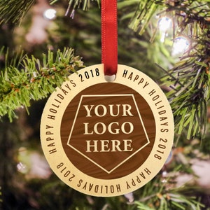 2021 Corporate Logo Christmas Ornament Business Personalized - Etsy