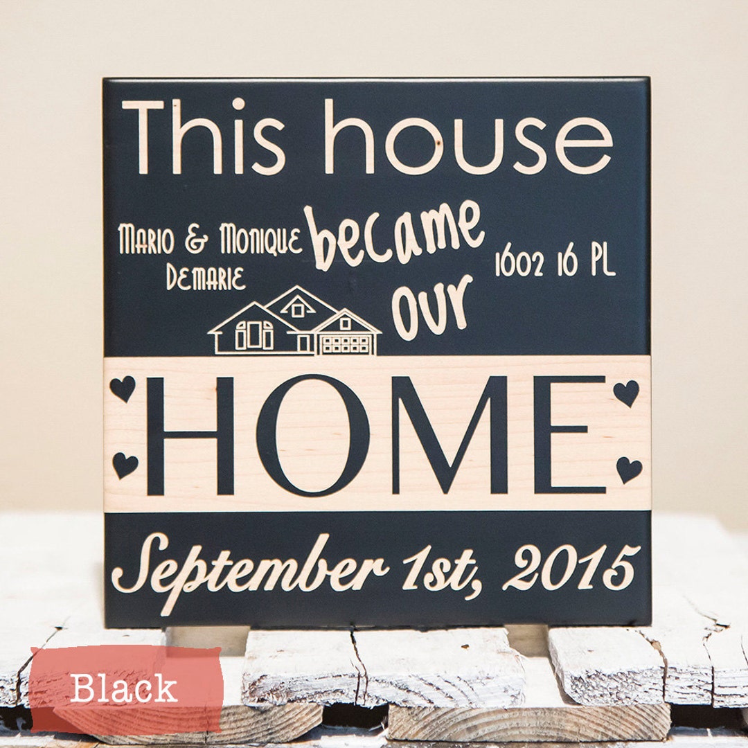 New Home Sign - New Home Housewarming Gift - Personalized Christmas ...