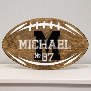 Personalized Football-shaped Sign | Rustic Man Cave Sign | Football ...