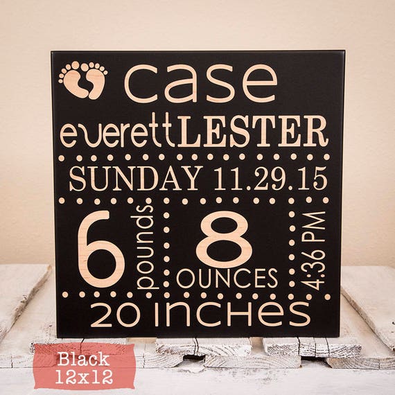 Birth Announcement Sign Sign for Nursery Gift for New Mom | Etsy