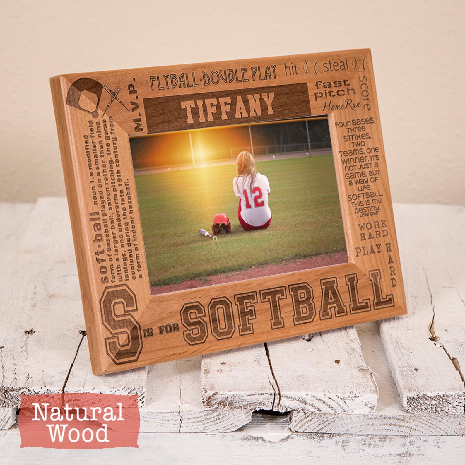 Personalized Softball Picture Frame Softball Player Gift | Etsy