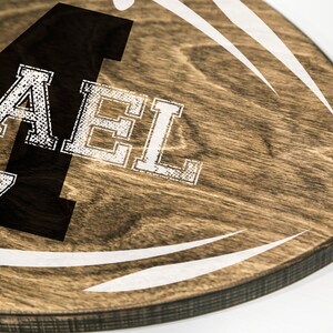 Personalized Football-shaped Sign | Rustic Man Cave Sign | Football ...