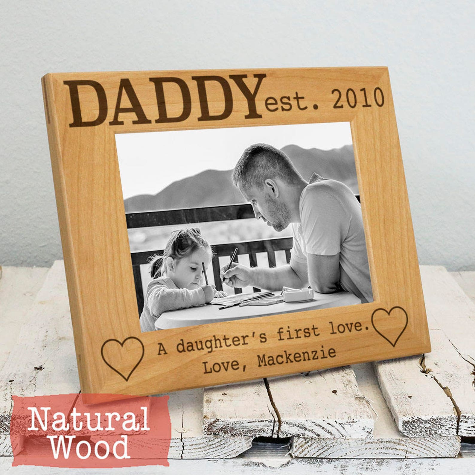 Personalized Daddy Picture Frame Daughter's First Love | Etsy