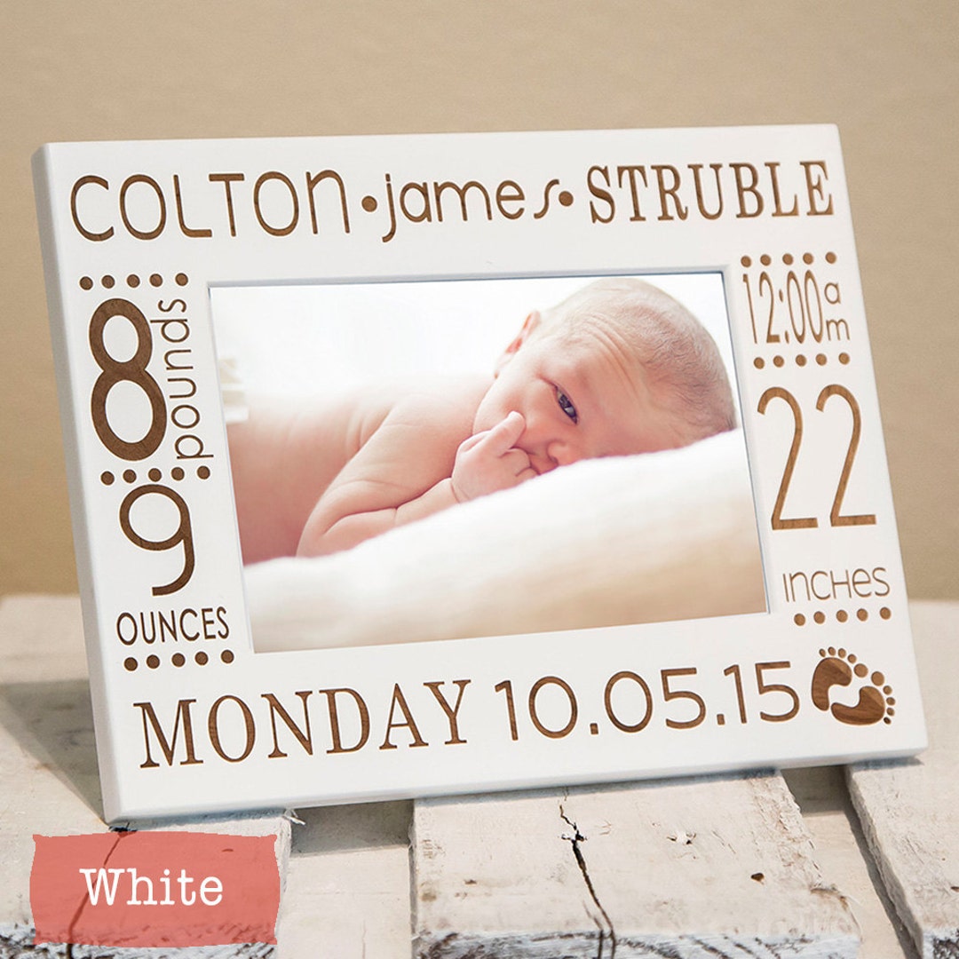 Birth Announcement Frame | Personalized Baby Picture Frame | New ...