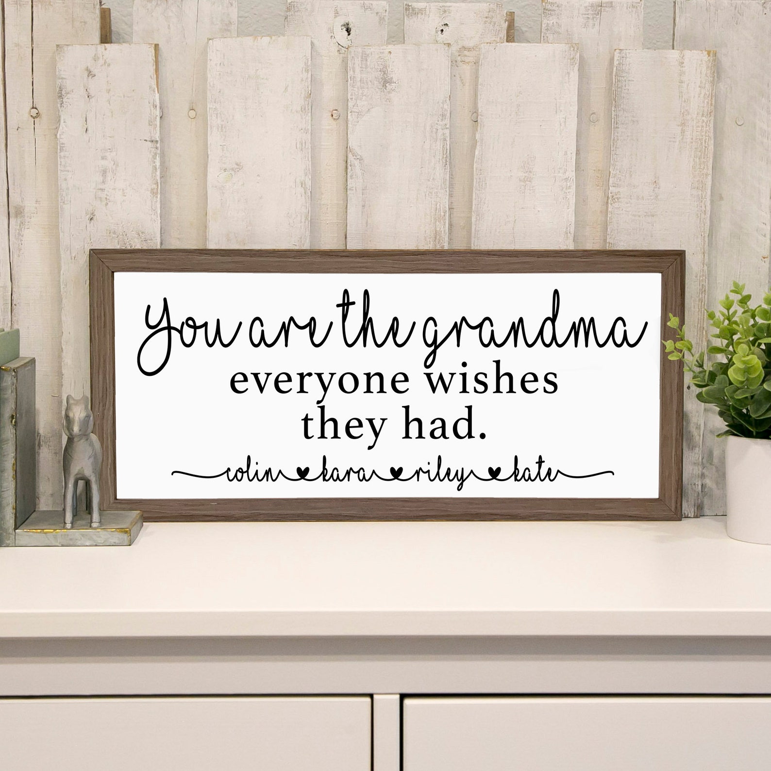 Personalized Sign for Grandma Includes Grandkids Names Fast | Etsy