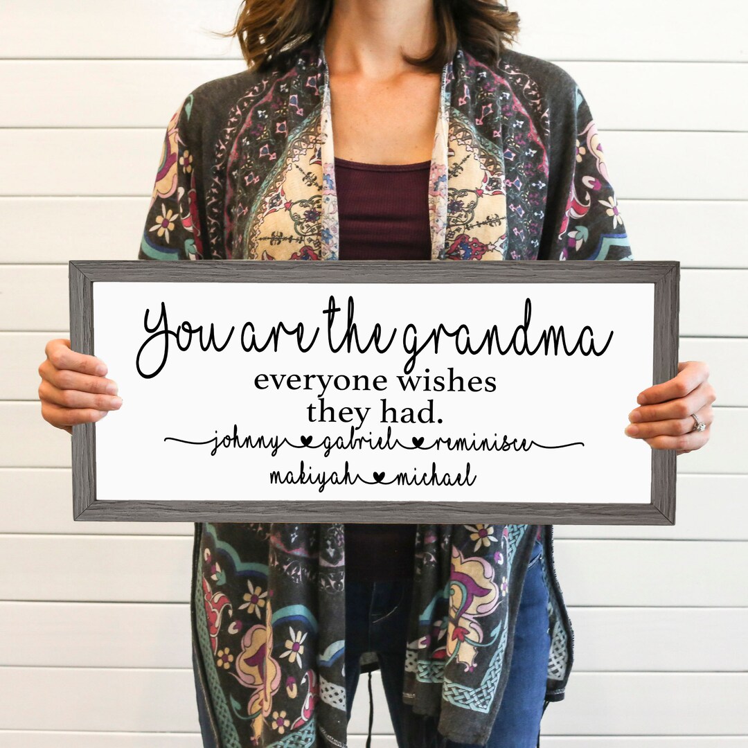 Personalized Sign for Grandma, Includes Grandkids Names, Fast Shipping ...