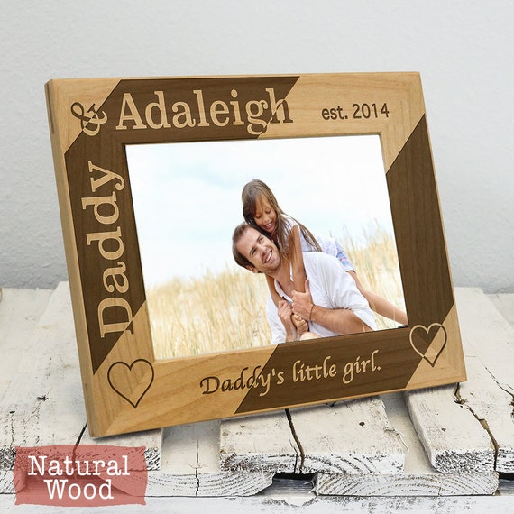Daddy's Girl Picture Frame Includes Daughter Name Gift - Etsy