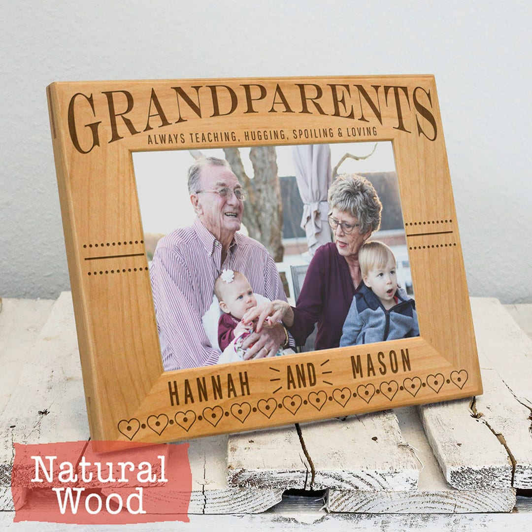 Personalized Picture Frame for Grandparents, Includes Grandchildren ...