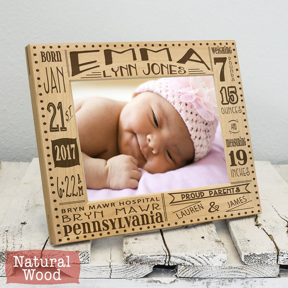 Personalized Birth Announcement Picture Frame Newborn Baby - Etsy Canada
