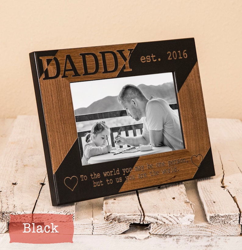 Personalized Daddy Picture Frame To the World Daddy Fathers - Etsy.de