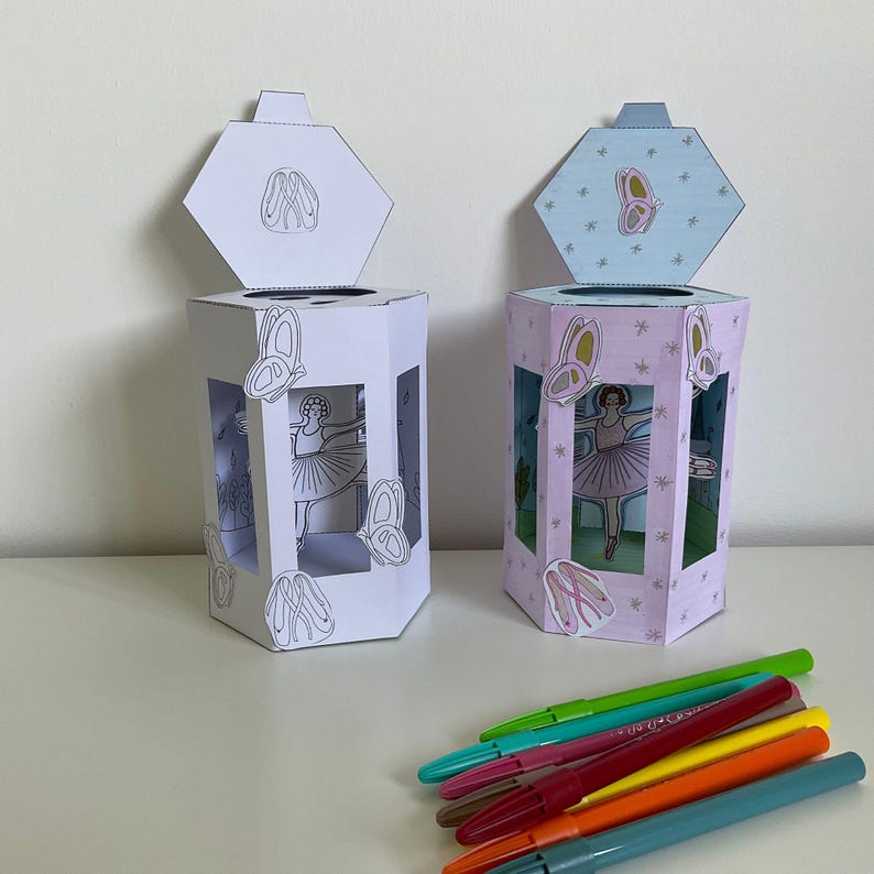 3D Paper Rotating Ballerina, Paper Model Making, Printable PDF Digital ...