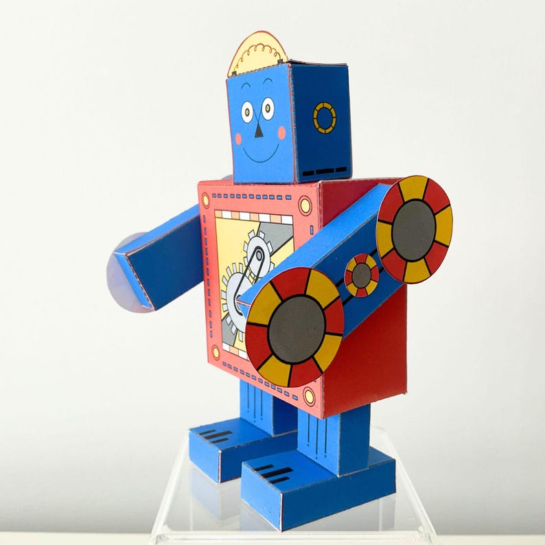 3D Paper Robot Craft: Printable Paper Toy or Personalised Gift - Etsy