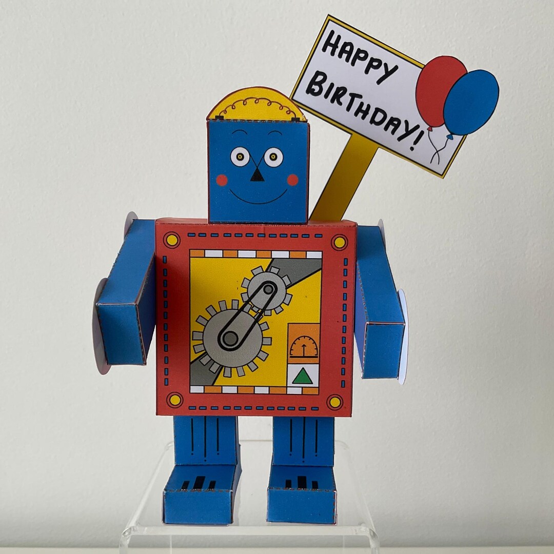 3D Robot Paper Craft Printable Robot Gift 3D Shape Educational Model ...