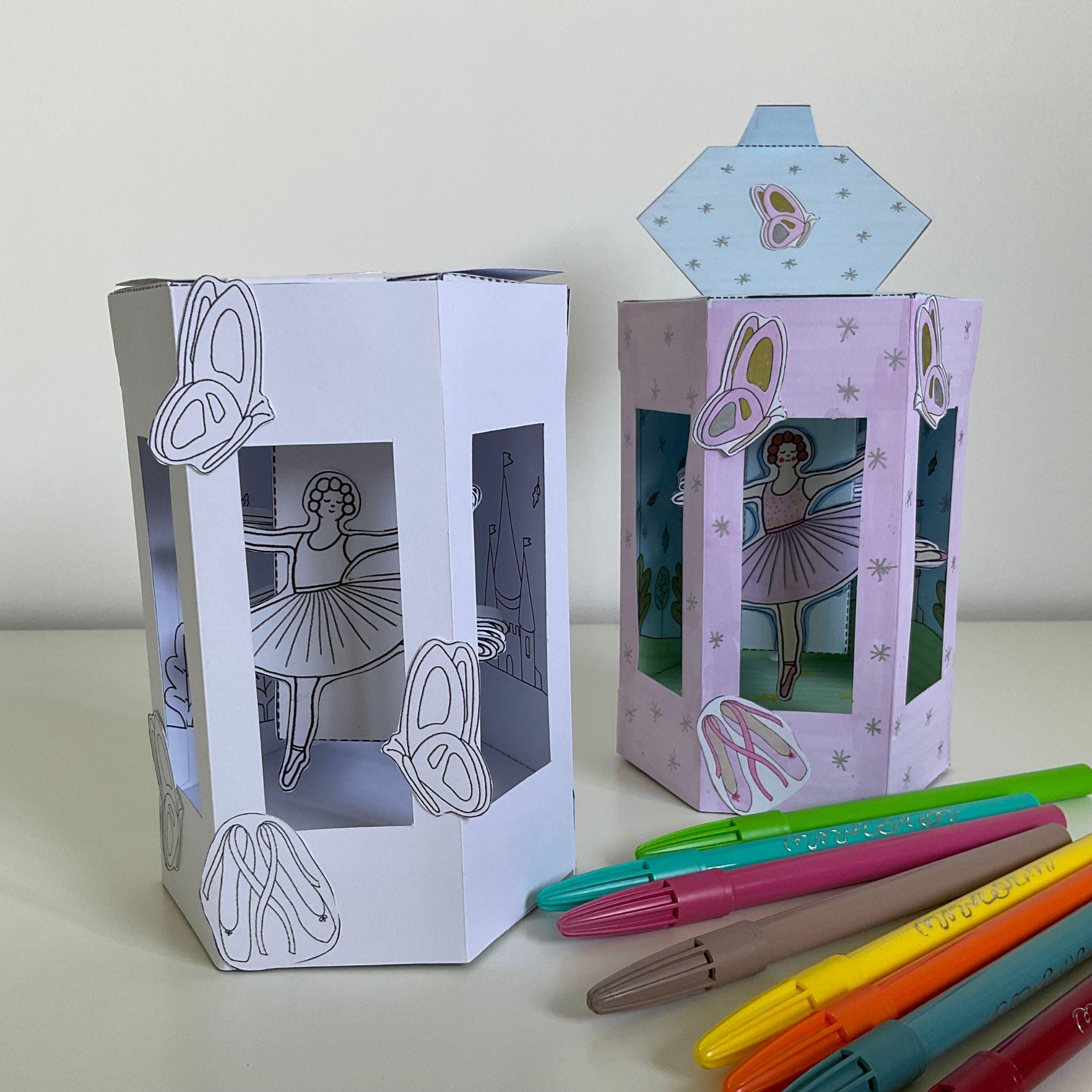 3D Paper Rotating Ballerina, Paper Model Making, Printable PDF Digital ...