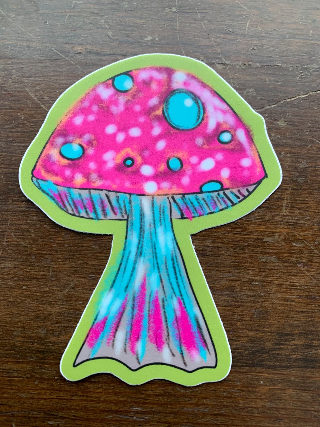 Psychedelic Mushroom Sticker - Etsy