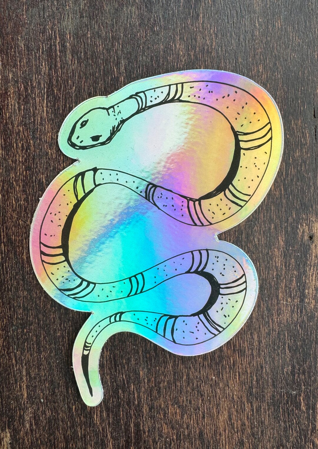 Snake Holographic Vinyl Sticker Large - Etsy