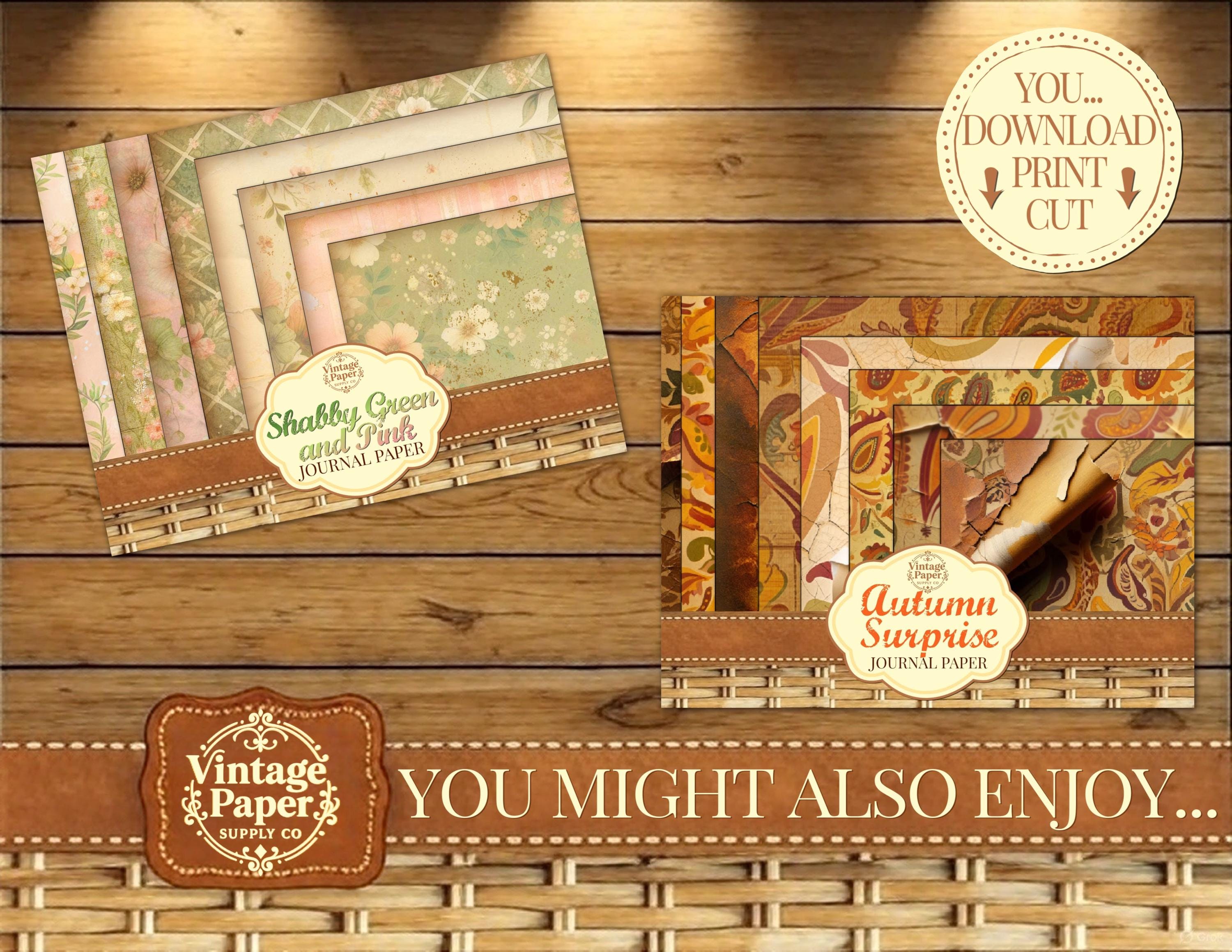 Vintage Colonial Wallpaper Junk Journal Paper, Scrapbook Paper, Floral ...