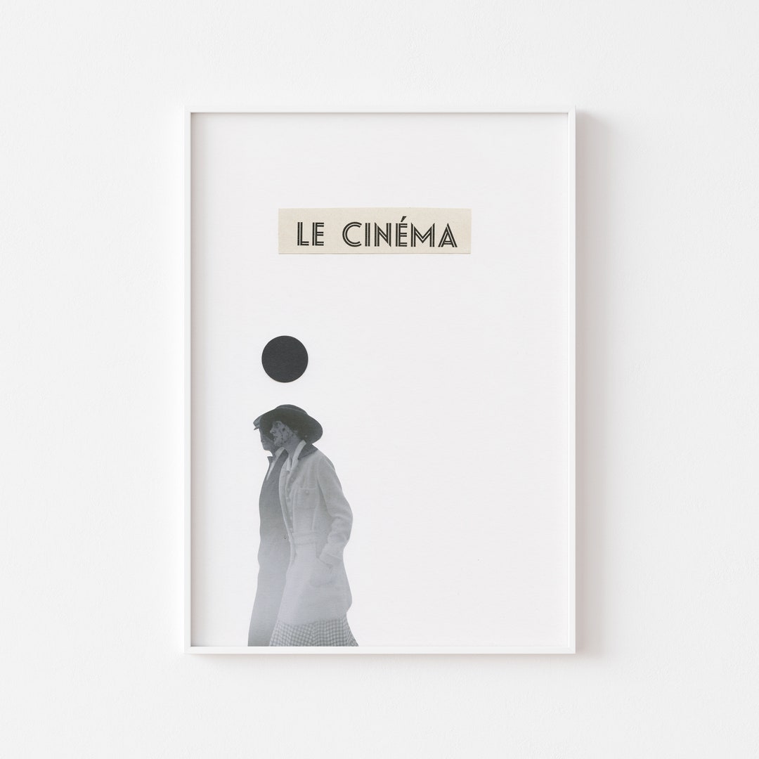 Film Poster, Movie Art Print, Romantic Wall Art - Le Cinema - Etsy