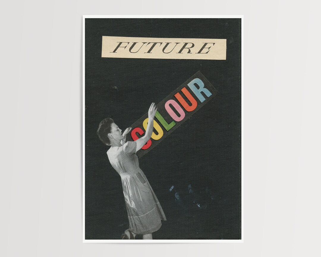 Female Portrait Print, Retro Typography Wall Art, Sale A4 Print ...