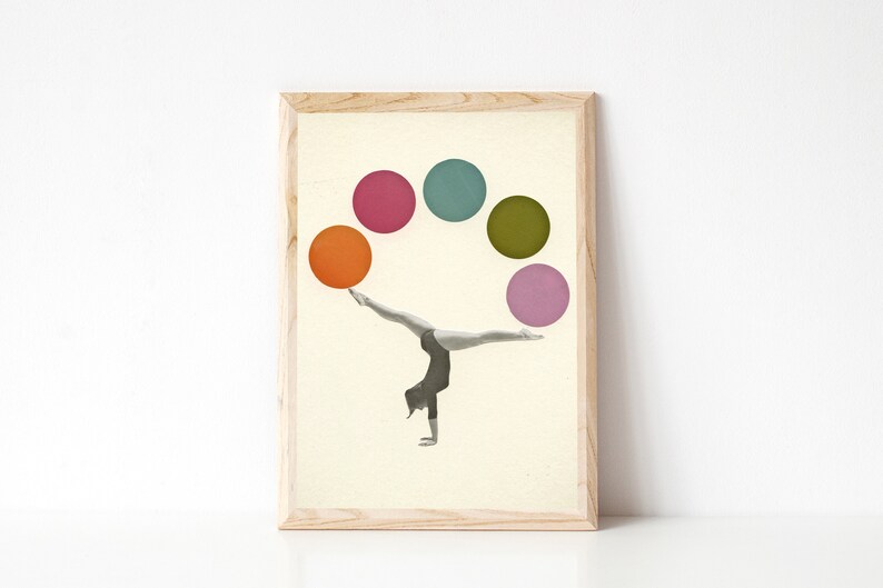 Gymnastics Print Circus Art Sports Art Female Portrait | Etsy