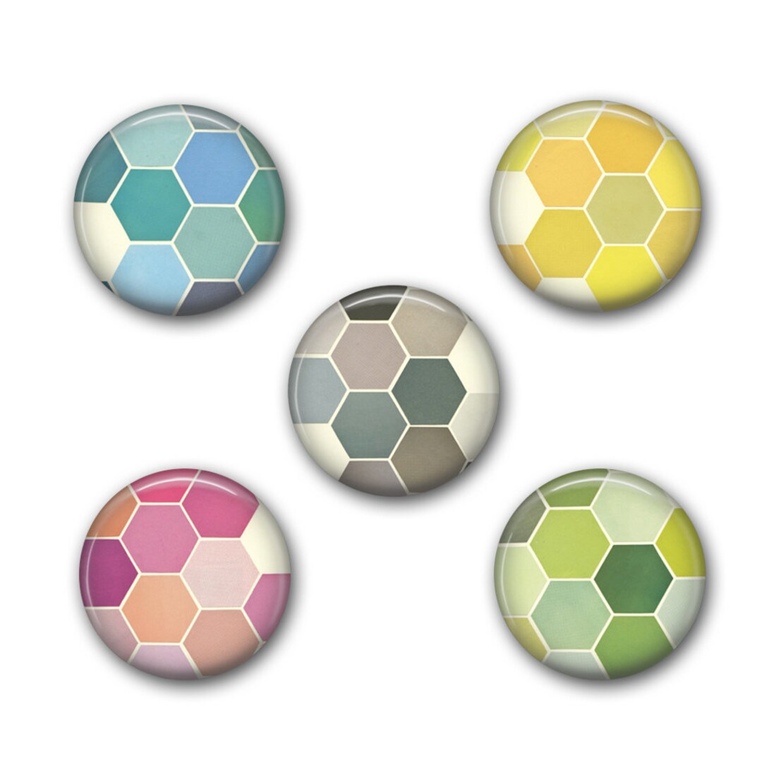 Geometric Pin Set Retro Badges Designer Gift Pinback - Etsy