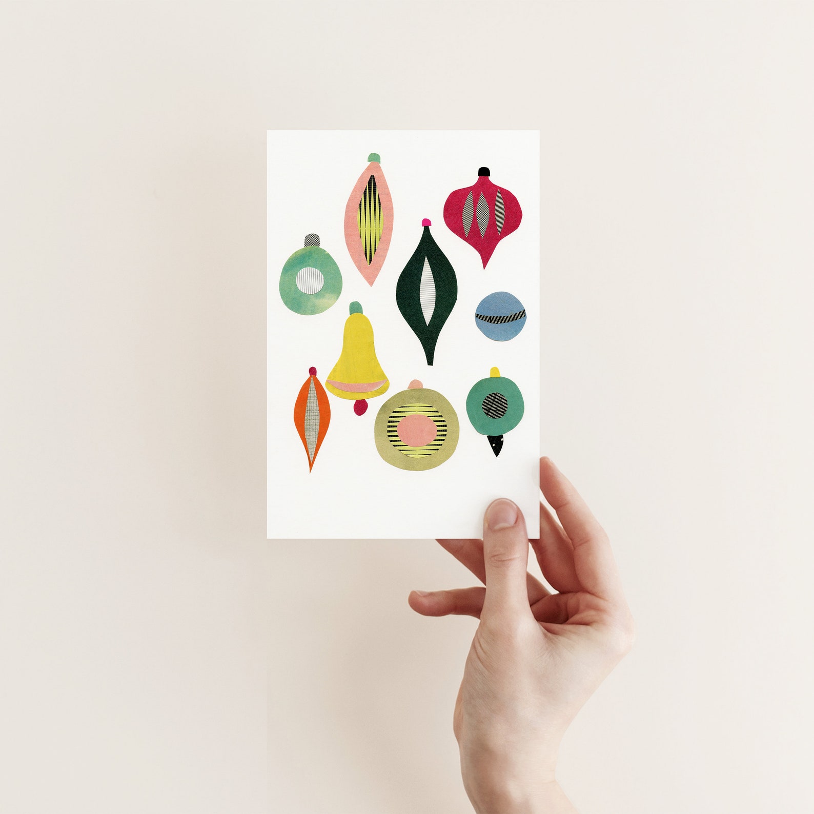 Christmas Card Pack Mid Century Art Blank Greetings Card - Etsy